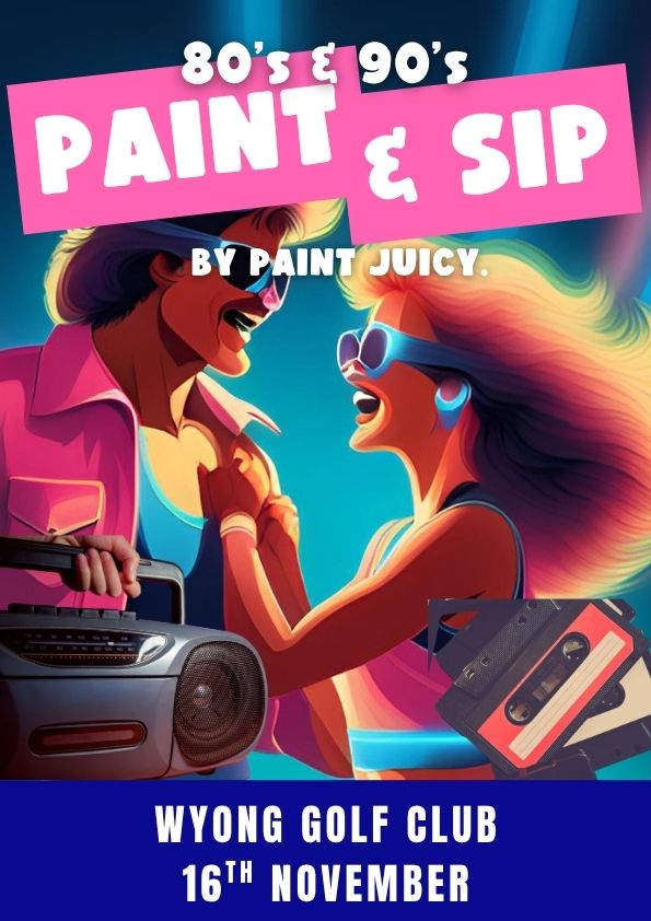80's & 90's PAINT AND SIP PARTY – Paint Juicy - Paint and Sip