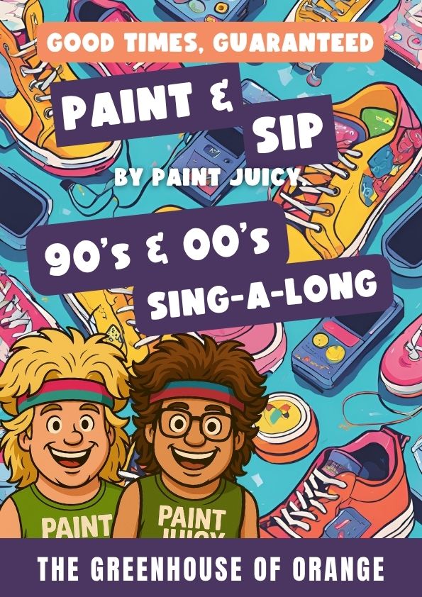90s & 00s PAINT AND SIP in WYONG – Paint Juicy - Paint and Sip